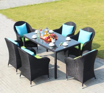 China Modern Poly Rattan wicker chair Outdoor garden furniture Dining chair and table for sale