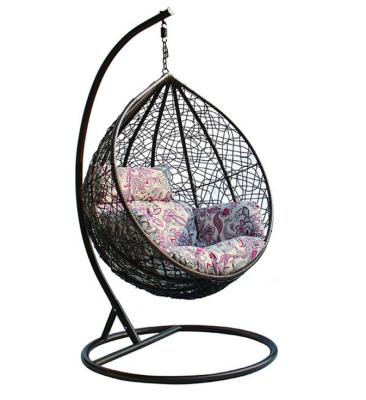 China Outdoor Hanging Rattan Egg Chair Leisure Wicker Patio Swing Chair for sale