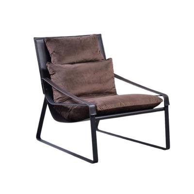 China Velvet cover recliner living room stainless steel armchair relax lounge chair for sale