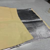 China Para Aramid Aluminum Coated Fabric 500gsm Heat Resistant 400C for sale