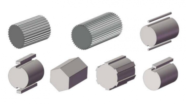 Screw Cold Rolling Shaft For Twin Screw Extruder Involute Inner Spline Type 4