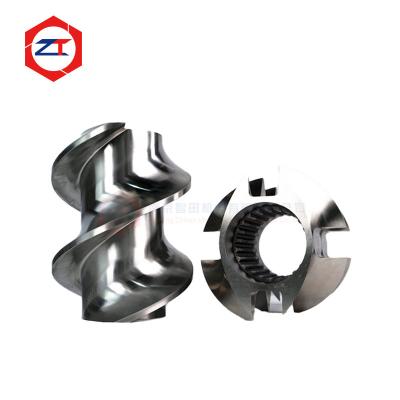 China Elementos de extrusão de parafuso duplo ZSK Φ92mm Segmento de parafuso de liga dupla para pelletizer de plástico for sale