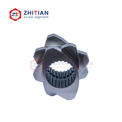 China Segmento de tornillo resistente al desgaste para extrusora de doble husillo con acero de aleación HIP en venta