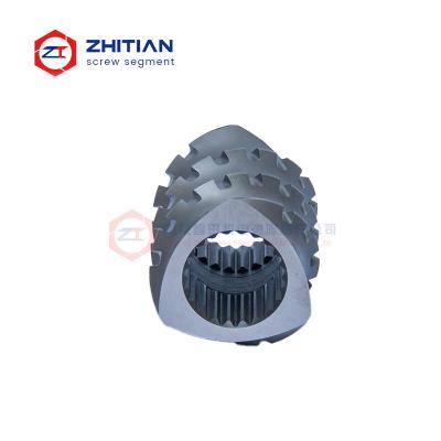 중국 높은 마모 저항성 W6Mo5Cr4V2 트윈 스크루 익스트루더 스크루 요소 38CrMoAlA 및 42CrMo 재료로 수명 연장 판매용