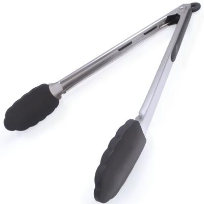 China Kitchen Tongs (INCREDIBLY DURABLE STAINLESS STEEL) Silicone Tips & Ergonomic Soft Grips Perfect Cooking Utensil for sale