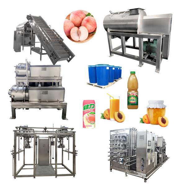 Automatic Peach Juice Processing Production Line Equipment With International Certification Standards