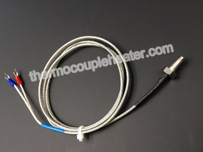 China De Temperatuursensor van het typek M6 Schroef Ingepaste Thermokoppel, SS de Draad van het Vlechtlood Te koop