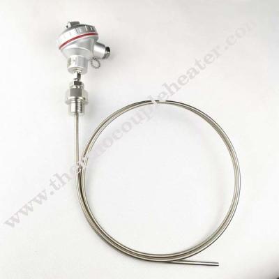 China temperature instruments sensors food probe 1300c 1200c k type thermocouple with connector for sale