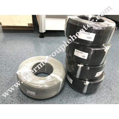 China KX Type 2Core x 0.4mm Thermocouple Wire Stainless Steel Shield Fiber Braid Insulated for sale