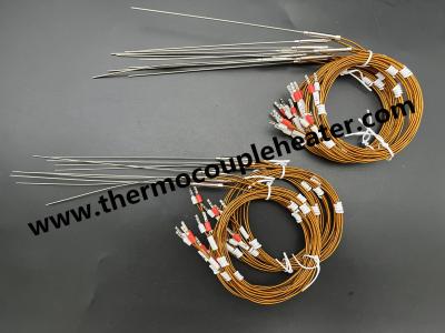 China Thermocouple Type J And K With Kapton Cable Hot Runner System Temperature Sensor for sale