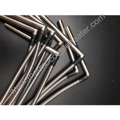 China L Shape Electric Cartridge Heater Element with flexible metal tube for sale