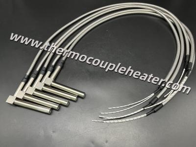 China Space-Optimized Heating: 90° Right-Angle Cartridge Heater With Steel Cube Junction for sale