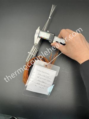 China Thermocouple probe type J in 0.65mm with Kapton leading cable for sale