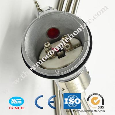中国 大きい熱電対の頭部が付いている装甲熱電対RTD K Jのタイプ外装の温度検出器 販売のため