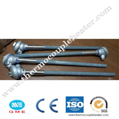 China 0-1500C Temperature Range Rtd Type K Silicon Carbide Protect Tube Thermocouple for sale