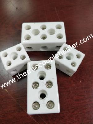 China Ceramic Thermocouple Terminal Block With Galvanized Steel Screws for sale