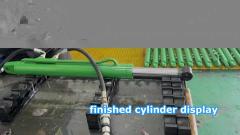 Finished hydraulic cylinder testing and display