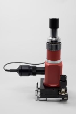 China laboratory Portable Metallurgical Microscope SM500 Red color 100x - 500x 6V 15W Illuminator Magnetic Stand for sale