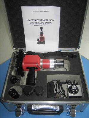 China Monocular Portable Metallographic Microscope SM500 100x - 500x 6V 15W Illuminator with PC for sale