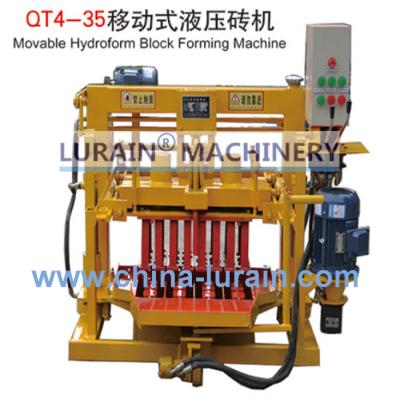 China mobile block machine,movable brick making machine,hollow blocks making for sale