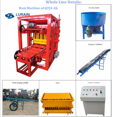 China QTJ4-26 cement block making machine,hollow block making machine,with good quality and sell well in Africa for sale