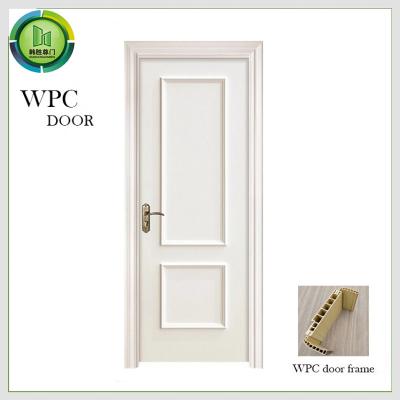 China Termite Resistance WPC Plain Door Composite White Internal Bathroom Use for sale