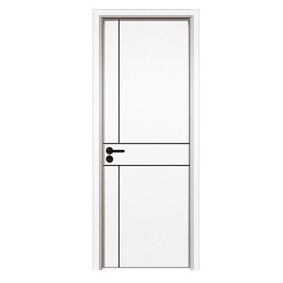China Waterproof WPC Hollow Door With Glass Decoration For Kitchen And Bathroom for sale