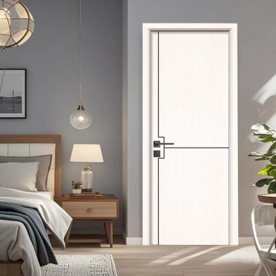 China Eco-Friendly WPC Hollow Door With Hollow Glass Design Easy Maintenance for sale