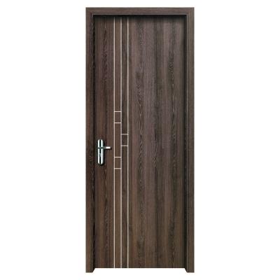 China Soundproof WPC Hollow Door With Carved Design Hollow Glass Surface for sale