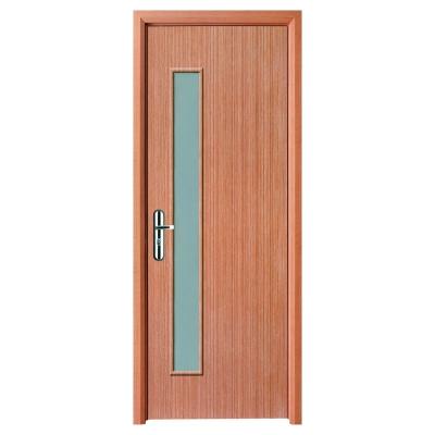 Cina Prezzo all'ingrosso Prezzo di fabbrica Porta laminata in PVC in legno per interni Impermeabile Porte in legno per interni a protezione ambientale in vendita