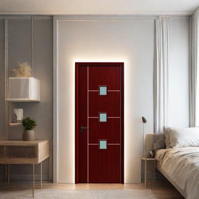 Cina Porta cava in WPC facile da pulire con dimensioni personalizzabili e superficie in pellicola PVC per interni moderni in vendita