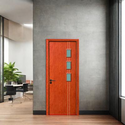 China Eco Friendly WPC Glass Door with Heat Insulation and Moisture Resistant Properties Suitable for Modern Residential Spaces for sale