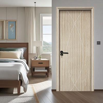 China Moisture Resistant and Soundproof WPC Hollow Door with Customizable Surface Treatment for Interior Use for sale