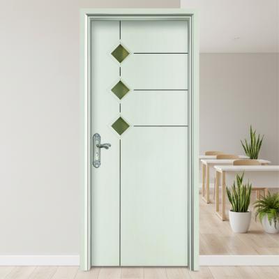 China WPC Glass Door with Waterproof Moisture Resistance and Customization Surface Options for Durable Interior Applications for sale