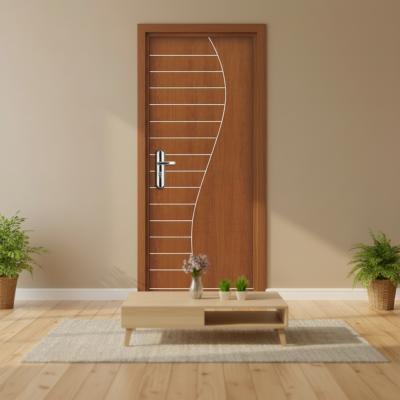 China Durable WPC Interior Door Hollow Composite Door with Heat Insulation and Moisture Resistance for Residential and Commercial for sale
