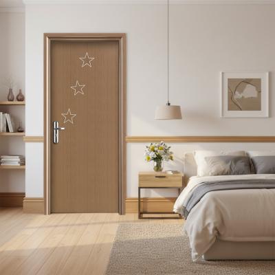 China Customizable surface treatment WPC Interior Door featuring termite proof low maintenance and long service life ideal for interior applications for sale