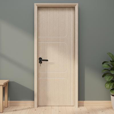 China Eco Friendly WPC Glass Door with Wood Plastic Composite Frame Offering Moisture Resistant and Durable Interior Solutions for sale