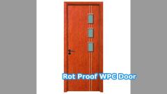 WPC Glass Door Rot Proof Heat Insulated