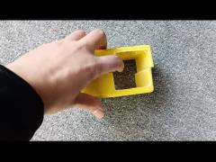 Tubes en FRP à 90 degrés en fibre de verre jaune creuse