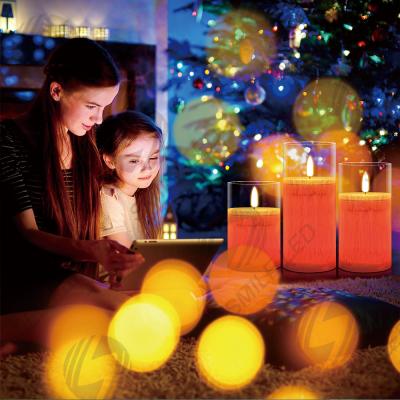 China Flameless Votive Candles Flickering RGB LED Candle Battery Operated LED Tea Lights in Colorful for Wedding Festival Decoration for sale