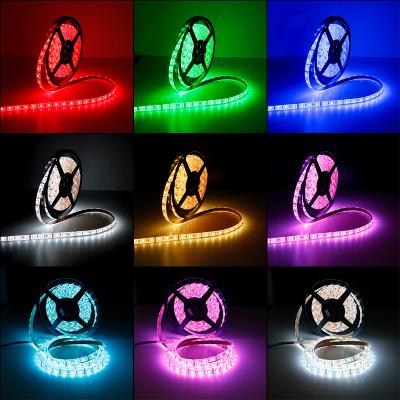 China LED 5050 RGB 5m Strip 24Key IR Remote Controller Color Changing Waterproof Led Strip Lights Kit for sale