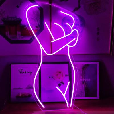 China RGB wall mounted neon strip acrylic IP65 waterproof led custom body neon sign indoor for sale