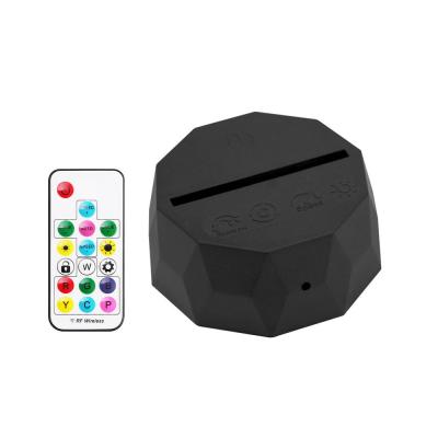 China Colorido dinámico acrílico especial nuevo regalo creativo peculiar led lámpara de sueño personalizado color ABS 3d luz nocturna led base en venta