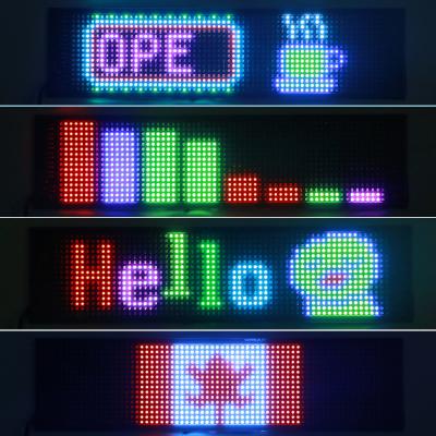 China Flexible USB LED Car Sign App Control Custom Text Pattern Animation Programmable LED Display for Store Car Bar Hotel for sale