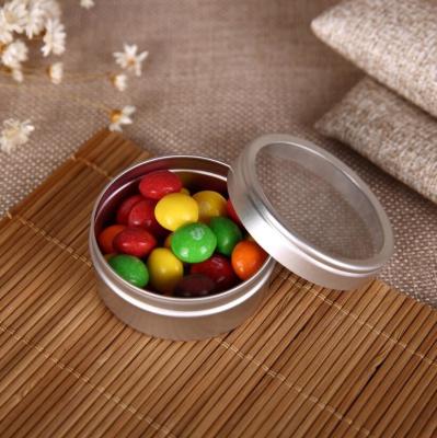 China 30ml Beautiful aluminum jars for Tea, 30ml aluminum jars in candy package  Aluminum jar with a clear window, for sale