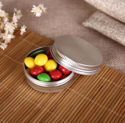 China 50ml Beautiful aluminum jars for Tea, 30ml aluminum jars in candy package  Aluminum jar with a clear window, 100ml snap for sale