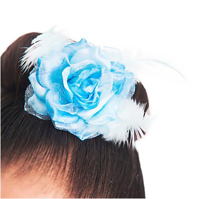 Cina Casco blu-chiaro del fiore artificiale per gli accessori di usura di ballo della decorazione in vendita