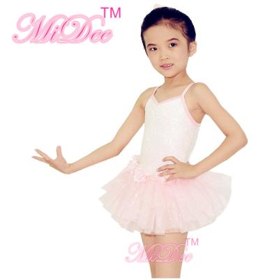 Cina Attrezzature di balletto del vestito dal tutu di mignolo del bambino del poliestere della banda dei fiori della vita per le ragazze in vendita