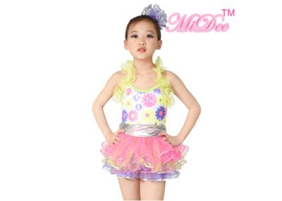 Cina Gonna dell'arcobaleno dello zecchino dell'increspatura della capezza del costume del vestito/ballo da balletto delle ragazze di bellezza in vendita