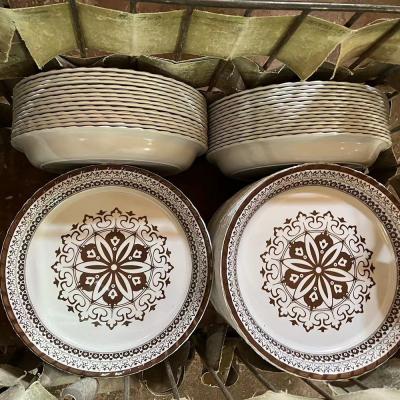 China Melamine Tableware Supplier Square Charger Plates Matte Black Restaurant Plates for sale